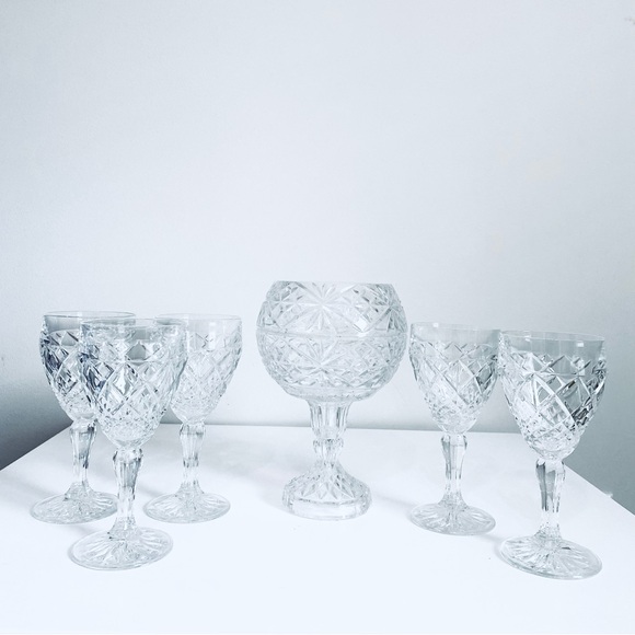 Bohemia Crystal | Dining | Vintage Bohemia Crystal 7 Piece Wine Set ...